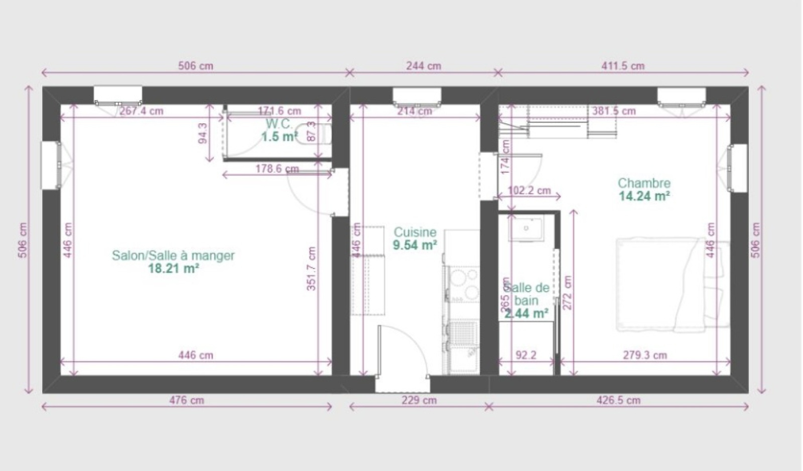 Appartement T2 à rénover entièrement- fort potentiel | Réseau Expertimo